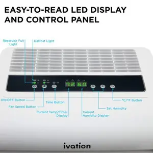 IVATION 4,500 Sq Ft Dehumidifier With Pump, Large Capacity Compressor Includes Programmable Humidity, Hose Connector