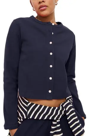 ALEX MILL Coco Sport Stretch Cotton Cardigan - Navy Night