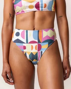 NANI Reversible High-leg Bikini Bottom - Rye