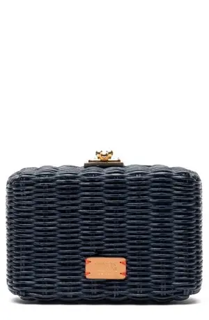 FRANCES VALENTINE Paige Wicker Box Clutch