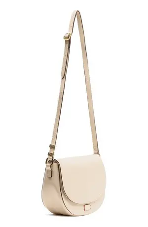 FRANCES VALENTINE Mini Ellen Leather Crossbody Bag - Oyster