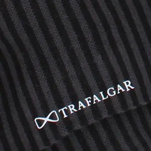 Trafalgar Carvel Striped Patterned Mid-calf Socks - Black And  Charcoal Stripes