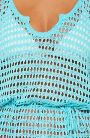 BECCA By Rebecca Virtue Playa Open Stitch Cover-up Minidress