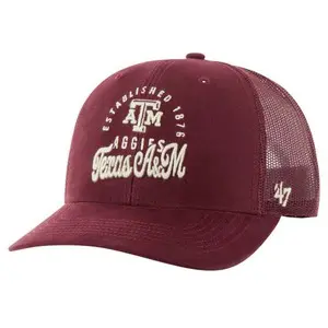 '47 Texas A&m Aggies Pitstop Trucker Adjustable Hat - Maroon