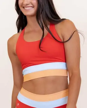 NANI Cut Back Crop Swim Top - Piper