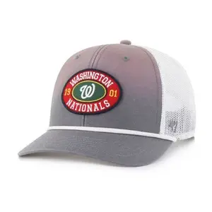 '47 Washington Nationals Tide Sweep Rope Trucker Adjustable Cap - Gray