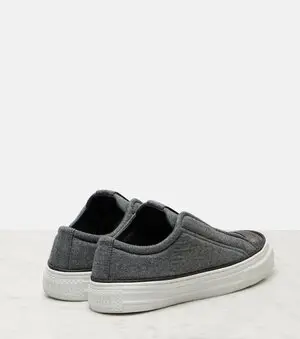Brunello Cucinelli Low-top Slip-on Sneakers - Grey