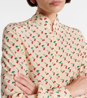 Valentino Garavani Cady Couture Printed Silk Blouse - Multicoloured