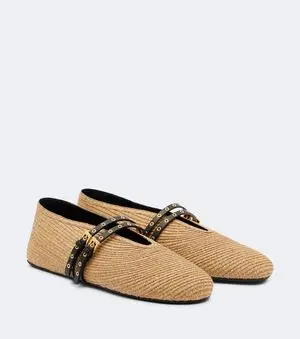 Alaïa Ballet Flats - Natural Tan