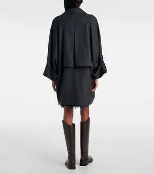Brunello Cucinelli Oversized Wool Coat - Grey