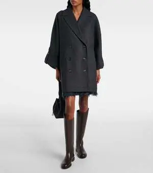 Brunello Cucinelli Oversized Wool Coat - Grey