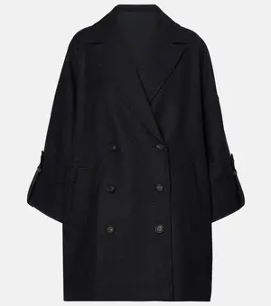Brunello Cucinelli Oversized Wool Coat - Grey