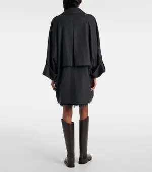 Brunello Cucinelli Oversized Wool Coat - Grey