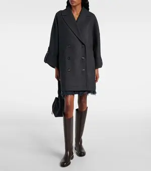 Brunello Cucinelli Oversized Wool Coat - Grey