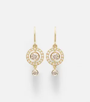 Ileana Makri Orbit 18kt Drop Earrings With Diamonds - Gold