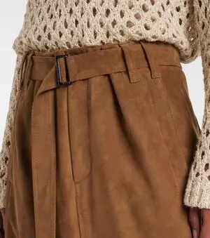 Brunello Cucinelli Suede Midi Skirt