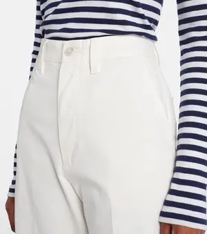 Polo Ralph Lauren Cropped Cotton-blend Chinos - White