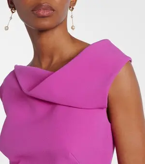 Safiyaa Farrah Draped Crepe Top - Pink