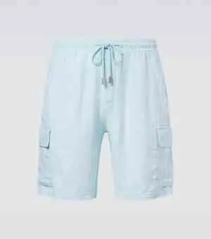 Vilebrequin Linen Cargo Shorts - Blue