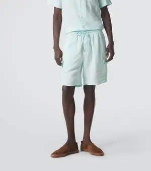 Vilebrequin Linen Cargo Shorts - Blue