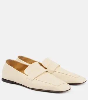 THE ROW Soft Leather Loafers - White