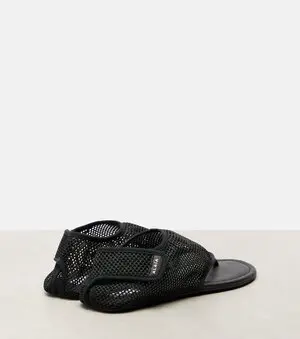 Alaïa Fishnet Thong Sandals - Black