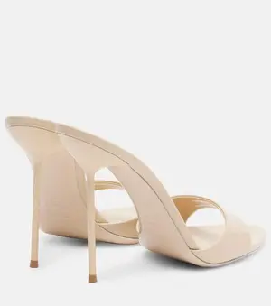 Paris Texas Lidia 105 Patent Leather Mules - Beige