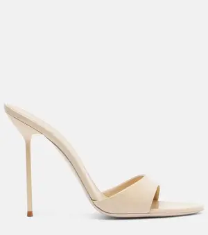 Paris Texas Lidia 105 Patent Leather Mules - Beige