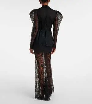 Alessandra Rich Lace Maxi Gown