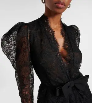 Alessandra Rich Lace Maxi Gown