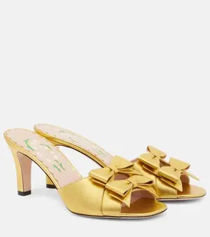 Italian Leather Bow Detail Sandals