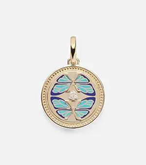 FOUNDRAE Reverie Medium Pendant With Diamonds And Ceramic - Gold