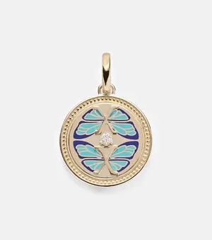 FOUNDRAE Reverie Medium 18k And Ceramic Pendant With Diamonds - Gold