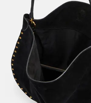 Isabel Marant Oskan Soft Medium Suede Shoulder Bag