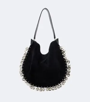 Isabel Marant Étoile Oskan Soft Medium Suede Shoulder Bag - Black