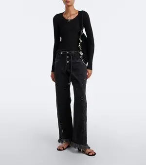 Isabel Marant Étoile Oskan Soft Medium Suede Shoulder Bag - Black