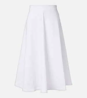 Altuzarra Varda Cotton-blend Midi Skirt - White