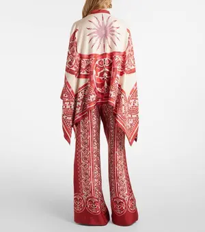 La DoubleJ Printed Silk Twill Foulard Shirt - Red