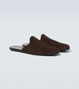 Prada Suede Mules - Brown