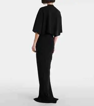 Alaïa Cropped Cotton-blend T-shirt - Black
