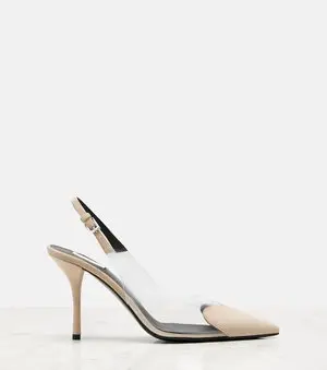 Alaïa Cœur 90 Slingback Pumps - Beige