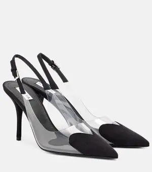 Alaïa Cœur 90 Slingback Pumps - Black