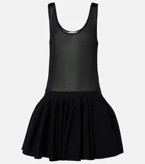 Alaïa Knitted Mini Dress - Black