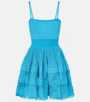 Alaïa Knitted Mini Dress - Blue