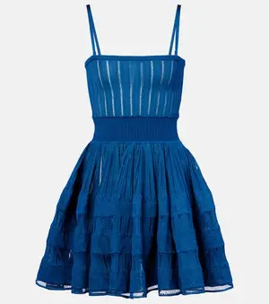 Alaïa Knitted Mini Dress - Blue