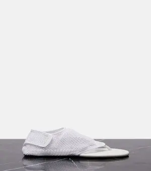 Alaïa Flex Mesh Thong Sandals - White