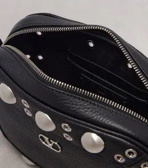 Valentino Garavani Nellcôte Leather Crossbody Bag - Black