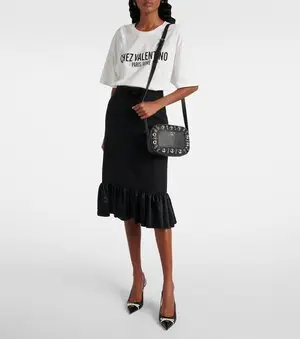 Valentino Garavani Nellcôte Leather Crossbody Bag - Black