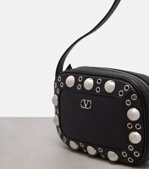 Valentino Garavani Nellcôte Leather Crossbody Bag - Black