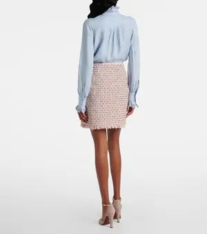 Valentino Garavani Embellished Tweed Miniskirt